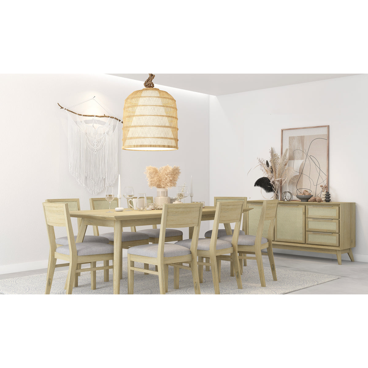 Grevillea Dining Table 180cm Solid Acacia Timber Wood Tropical Furnitu ...